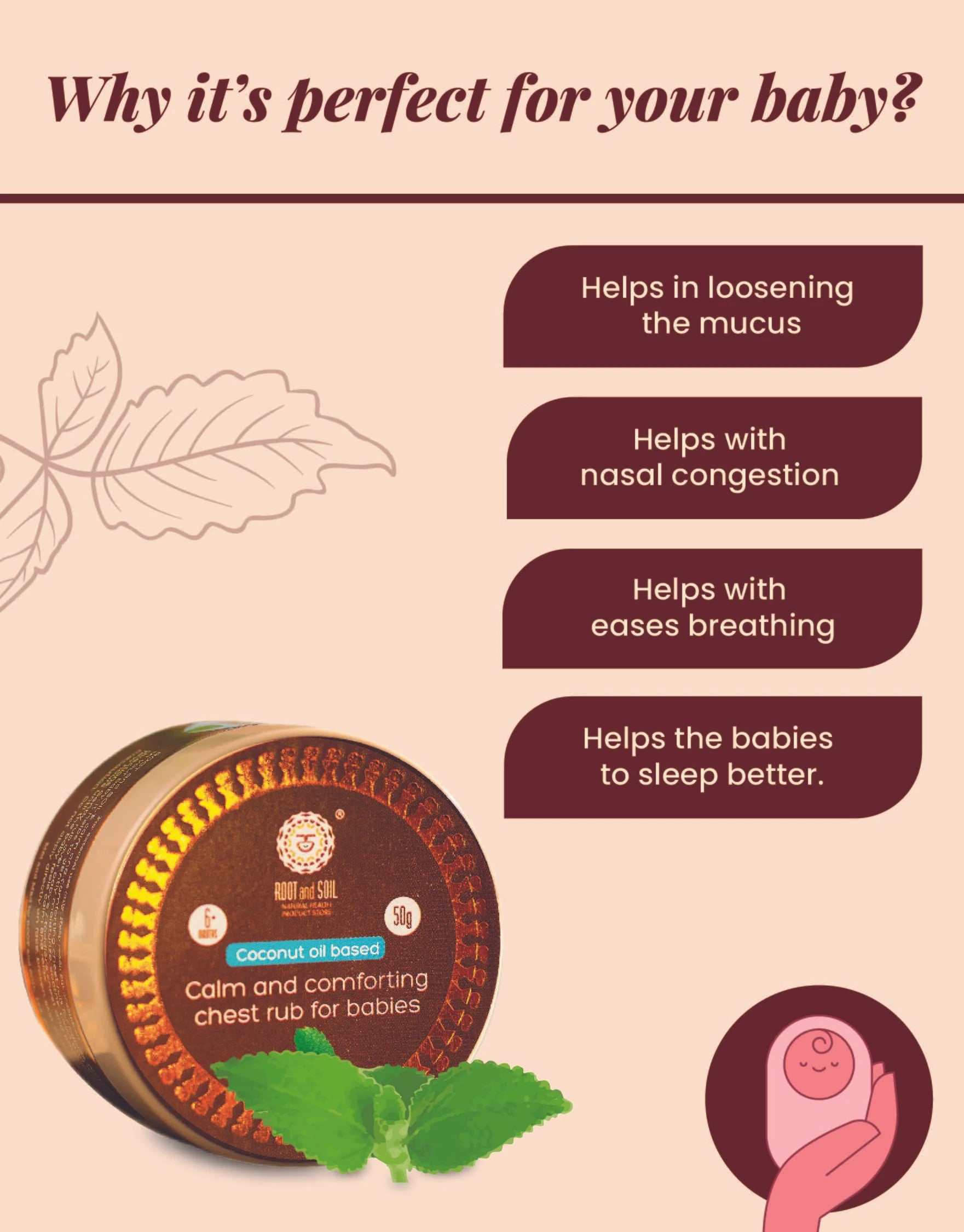 infants Cold and congestion relief chest rub for babies – ROOT and SOIL